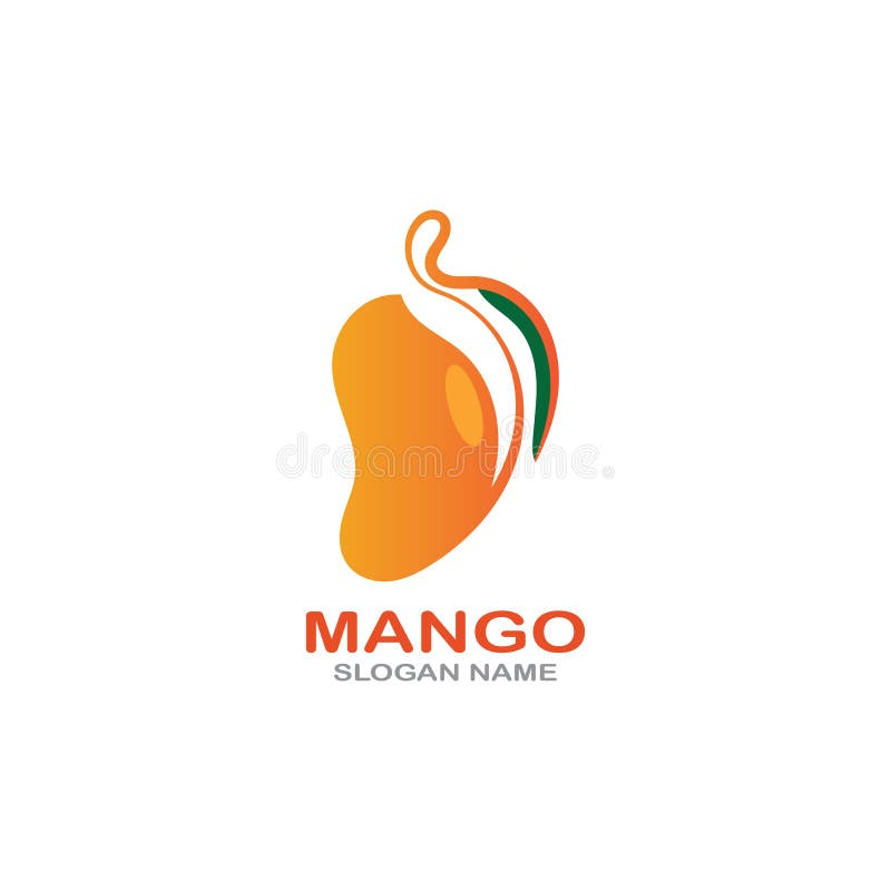 Mango Fruit Logo Template Vector Illustration Design Stock Illustration ...