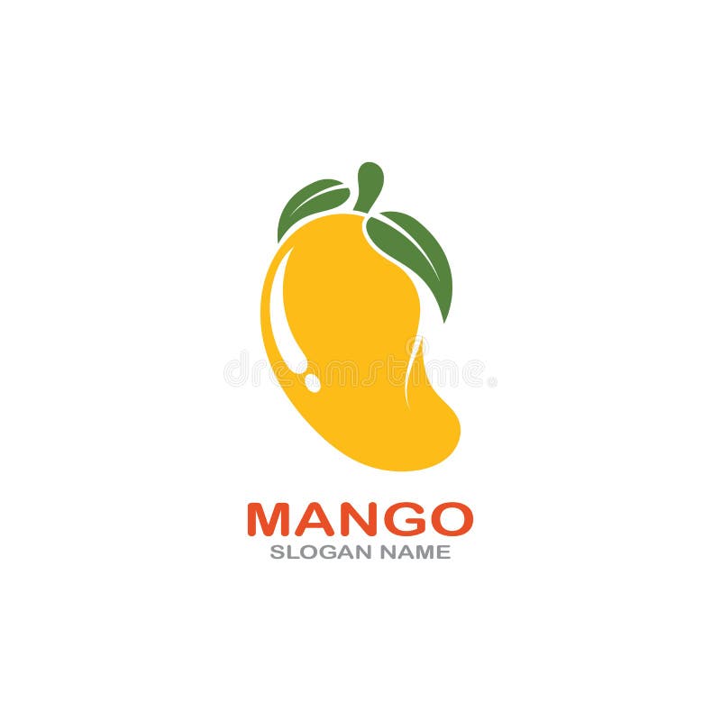 Mango Fruit Logo Template Vector Illustration Design Stock Illustration ...