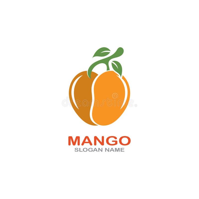 Mango Fruit Logo Template Vector Illustration Design Stock Illustration ...