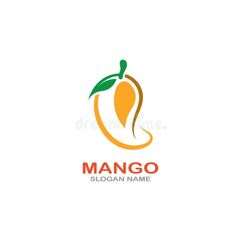 Mango Fruit Logo Template Vector Illustration Design Stock Vector ...