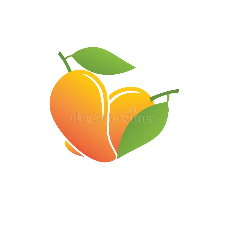 Mango Fruit Logo Vector and Symbol Design Stock Vector - Illustration ...