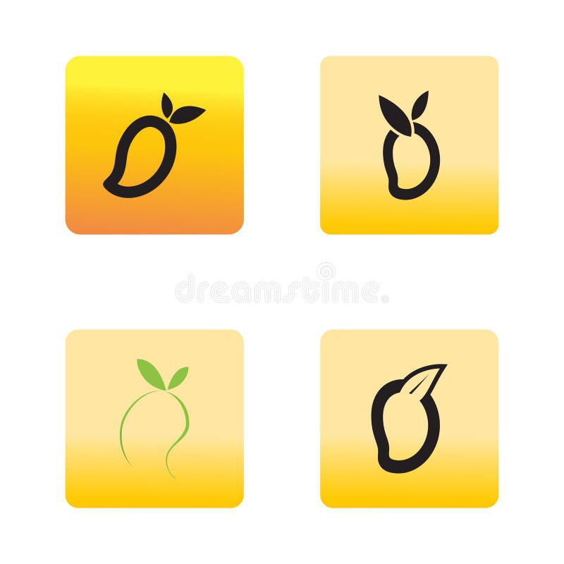 Mango Fruit Logo Vector and Symbol Design Stock Vector - Illustration ...