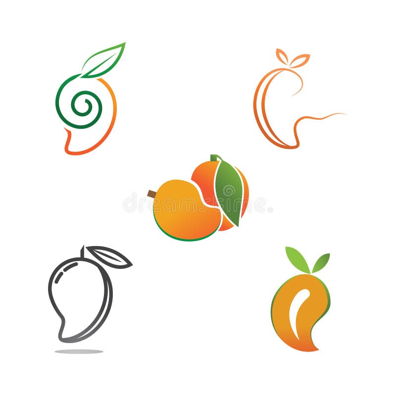 Mango Fruit Logo Vector and Symbol Design Stock Vector - Illustration ...