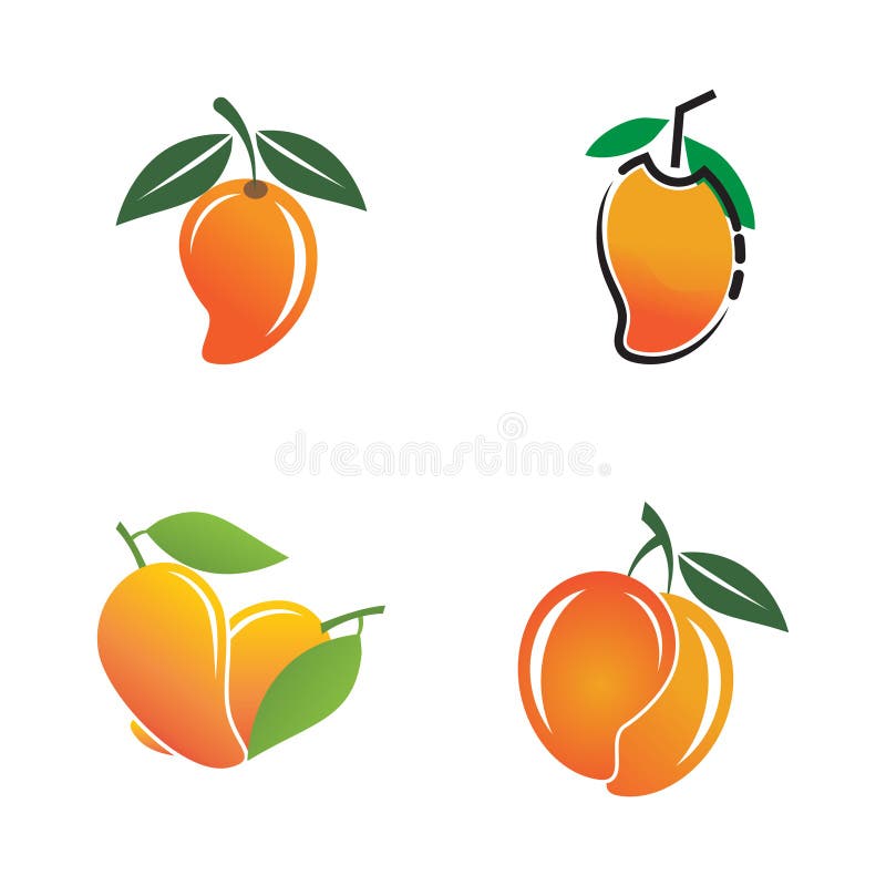 Mango Fruit Logo Vector and Symbol Design Stock Vector - Illustration ...