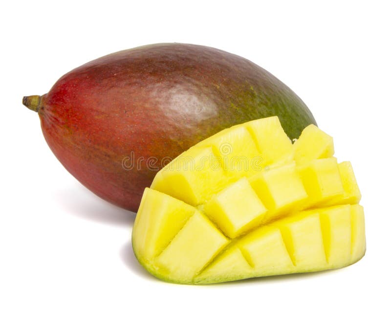 Mango Fruit Natural Tropic Isolated on the White Background Stock Photo ...