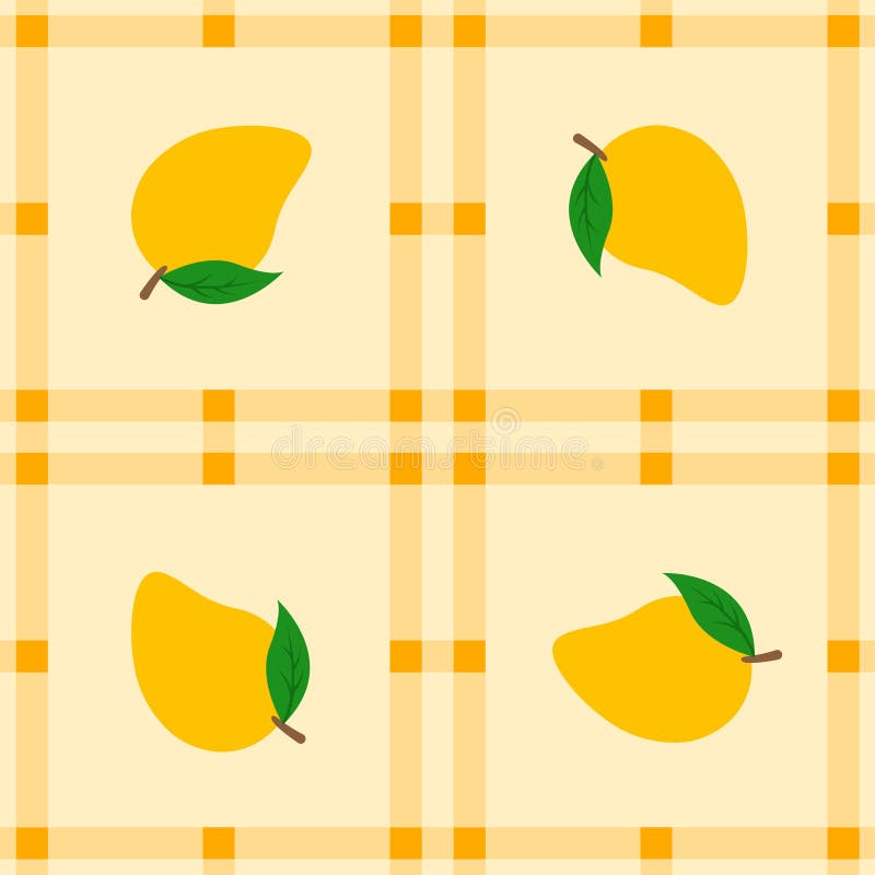 Mango Fruit Seamless for Pattern Fabric, Simple Mango Fruit Cute Repeat ...
