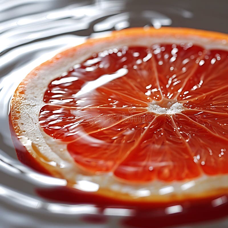 Mango Fruit Slices and Water Ripple on White Background Stock Image ...
