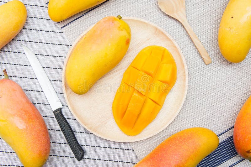 Mango Fruit on Summer , Sweet Mango Stock Image - Image of mangos, dark ...