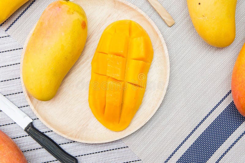 Mango Fruit on Summer , Sweet Mango Stock Image - Image of natural ...