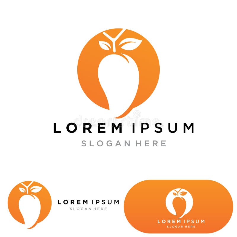 Mango Fruits Logo and Symbols App Icons Template Stock Vector ...