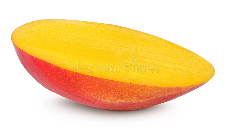 Mango Half Isolated on White Background with Full Depth of Field Stock ...