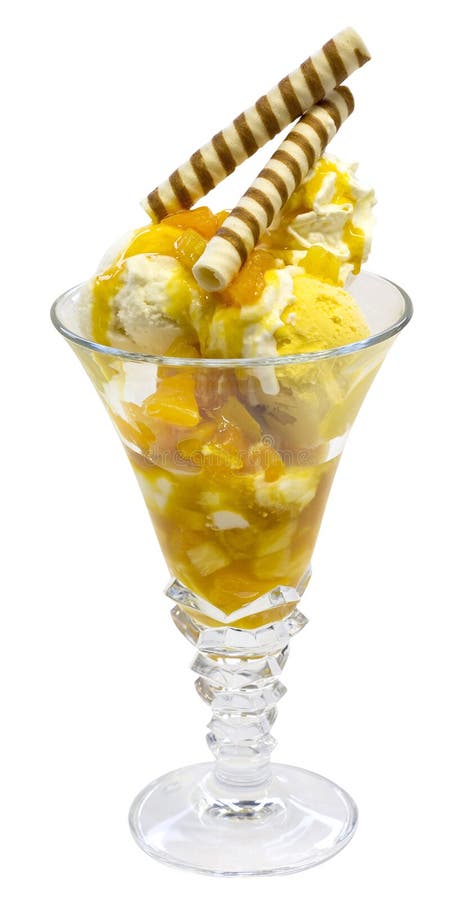Mango ice cream cups stock photo. Image of flavor, cream - 95711654