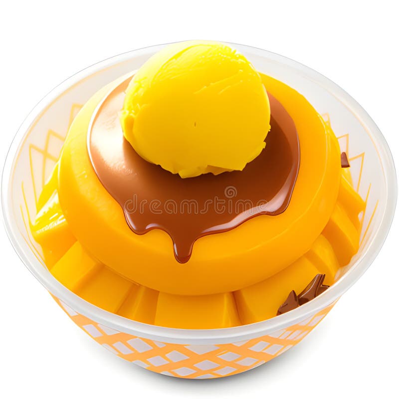 Mango Ice Cream in a Plastic Cup Isolated, Ai Generated Stock ...