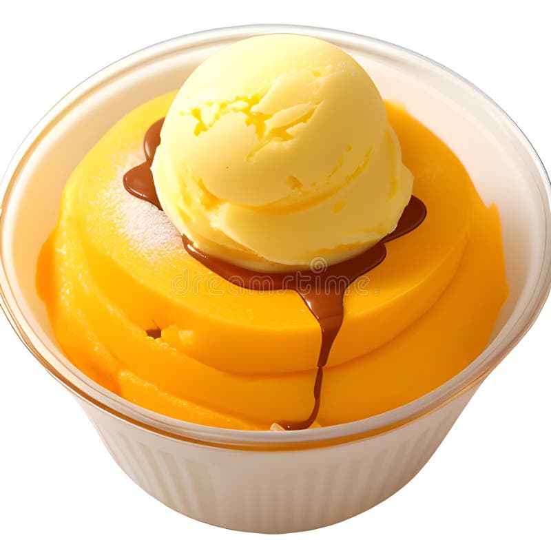 Mango Ice Cream in a Plastic Cup Isolated, Ai Generated Stock ...