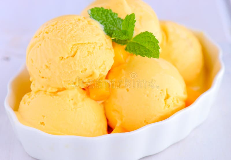 Mango Icecream stock photo. Image of dessert, icecream - 84754168