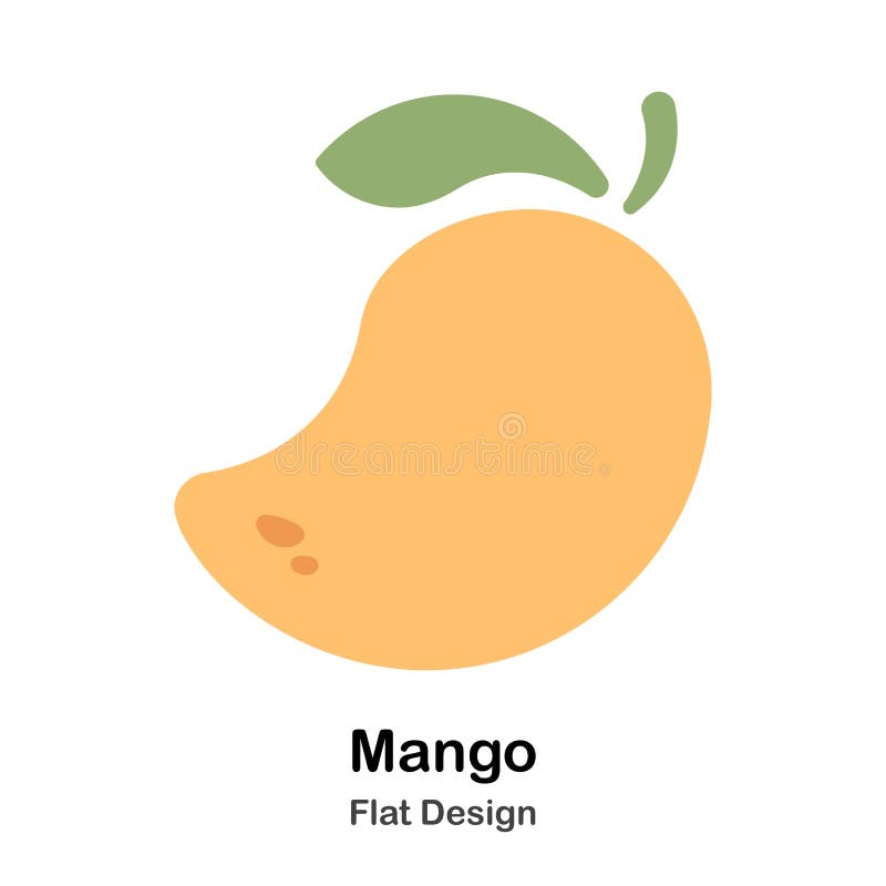 Mango Flat Icon stock vector. Illustration of nutrition - 123742166