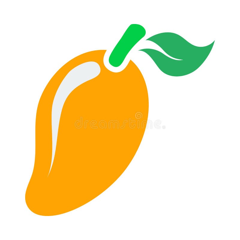 Mango Icon stock vector. Illustration of slice, green - 193716299