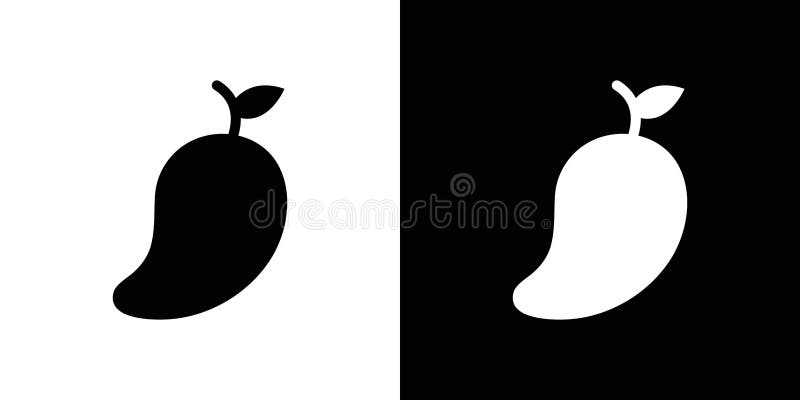 Mango Icon Flat Fill Set Collection Stock Vector - Illustration of ...