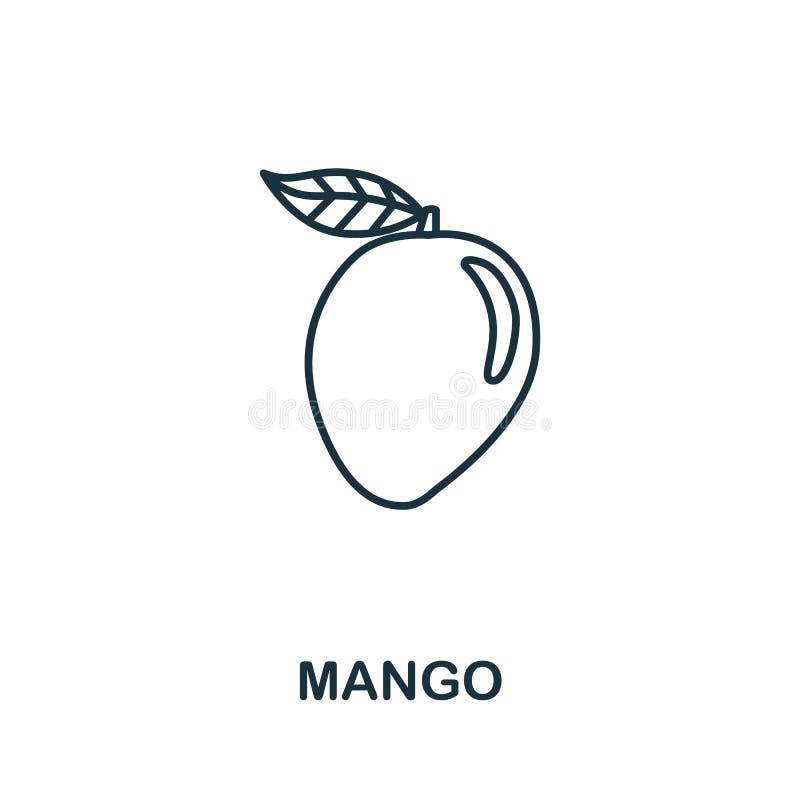Mango Icon from Fruits Collection. Simple Line Element Mango Symbol for ...