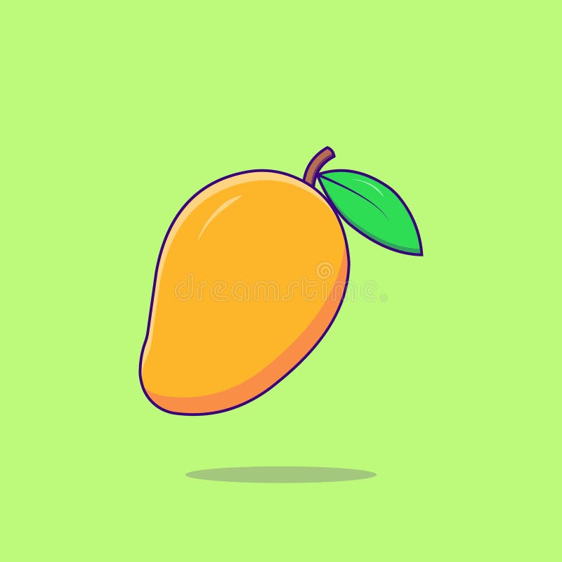 Mango Icon Illustration Fruit Object Clipart Mango Stock Vector ...