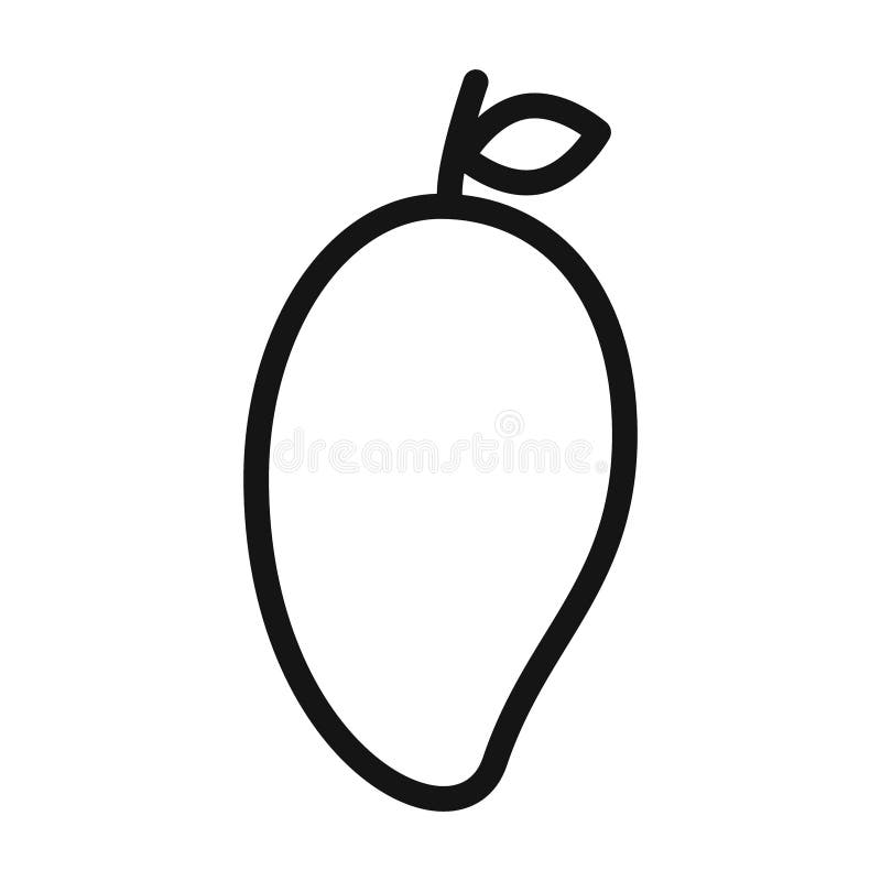 Mango Icon Mark in Filled Style Stock Illustration - Illustration of ...