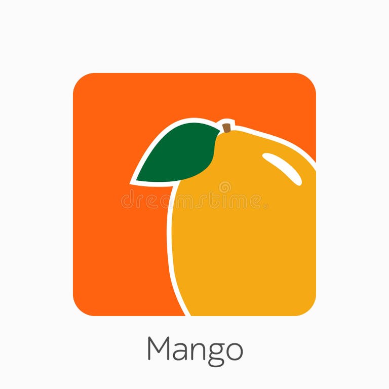 Mango Icon Simple Flat Vector Illustration. Fresh Mango Sign Stock ...