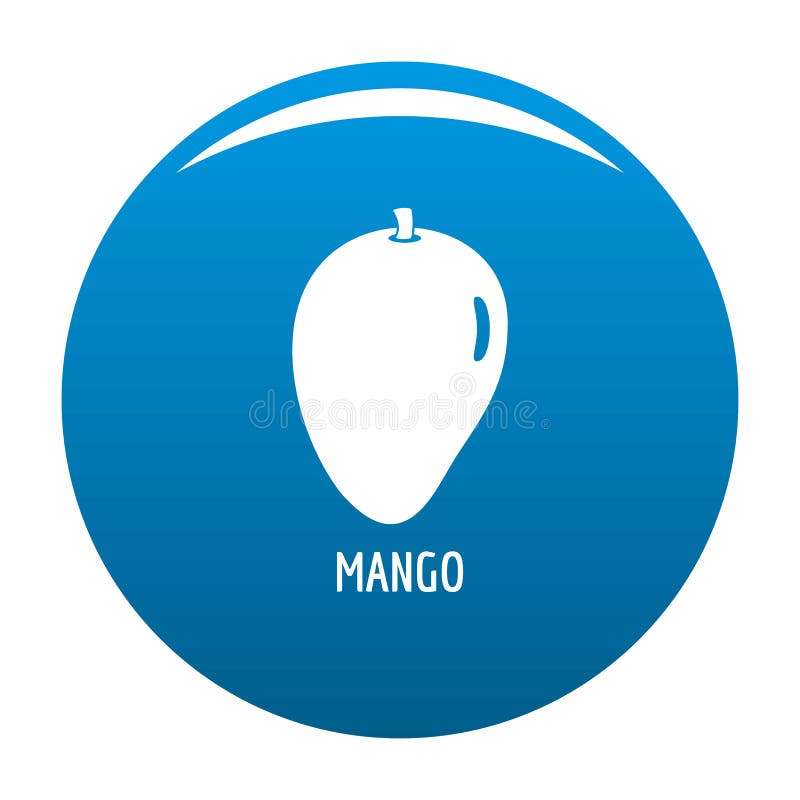 Mango icon blue vector stock vector. Illustration of food - 109119611