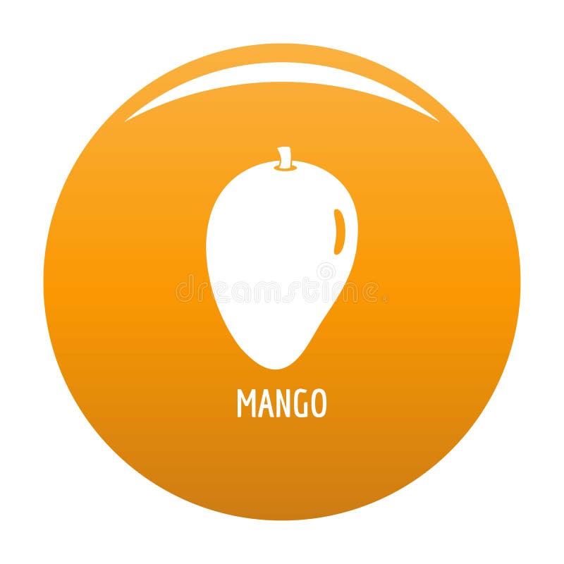 Mango icon vector orange stock vector. Illustration of food - 123434369