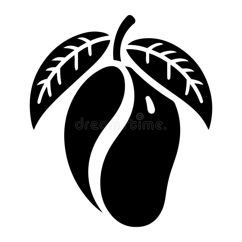 Mango Icon Vector Silhouette Stock Illustration - Illustration of shape ...