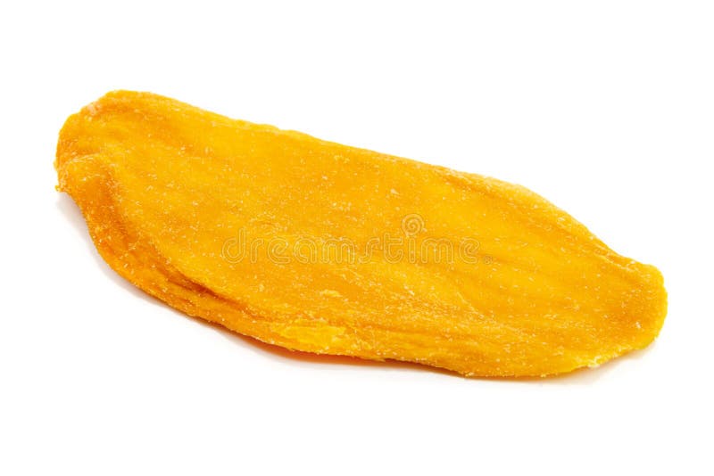 Mango Isolate. Pieces of Dried Mango on a White Background Close-up ...