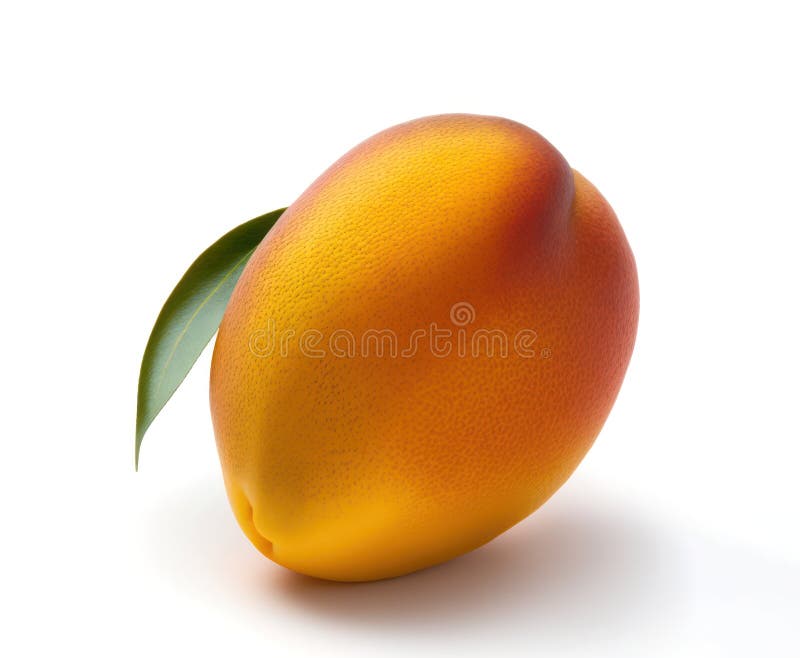 The Mango Isolated on White Background, Watercolor Illustration Fruit ...