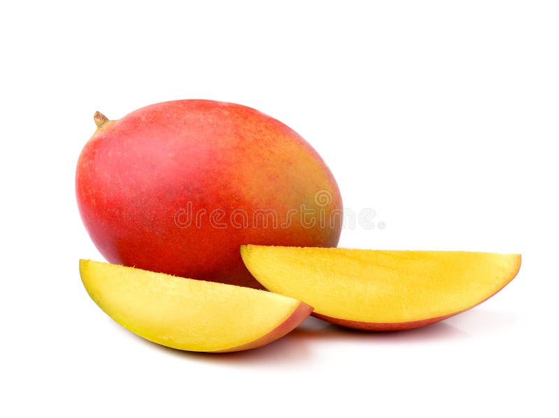 Mango Isolated on White Background Stock Image - Image of tropical ...