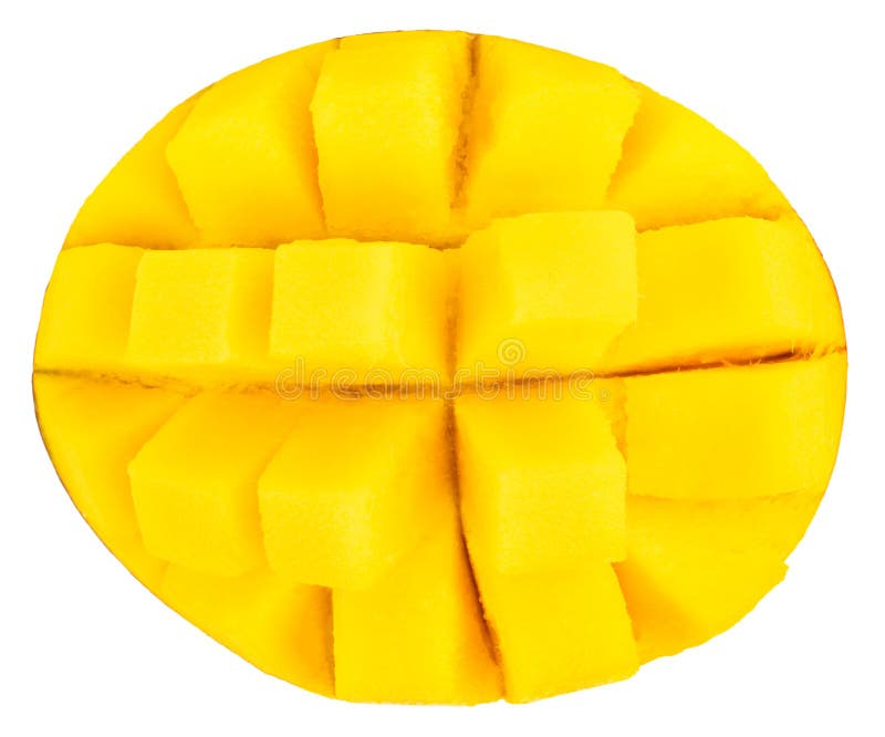 Mango Isolated on White Background, Top View Stock Image - Image of ...