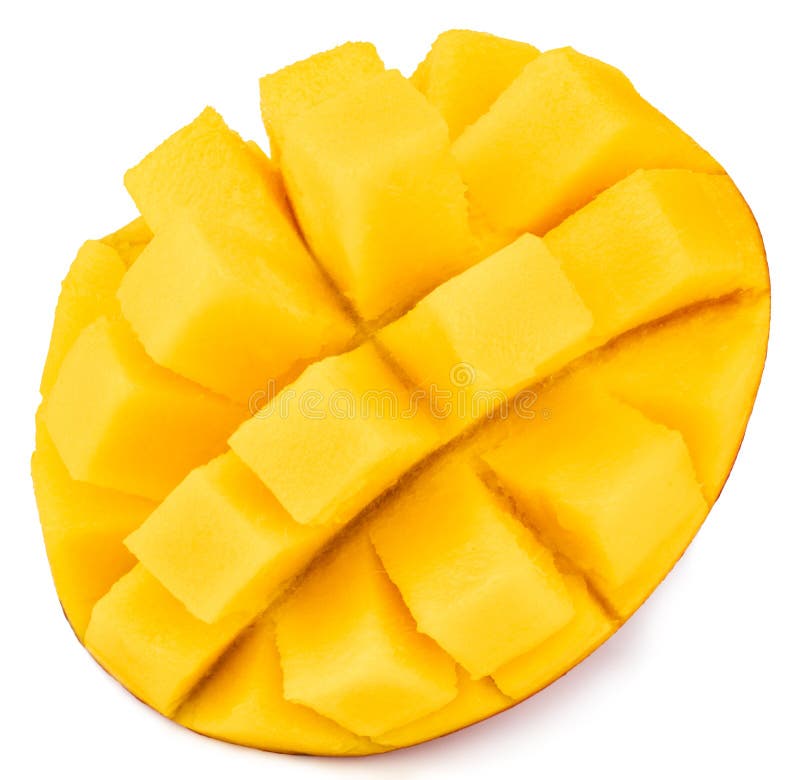 Mango Isolated on White Background, Top View Stock Photo - Image of ...
