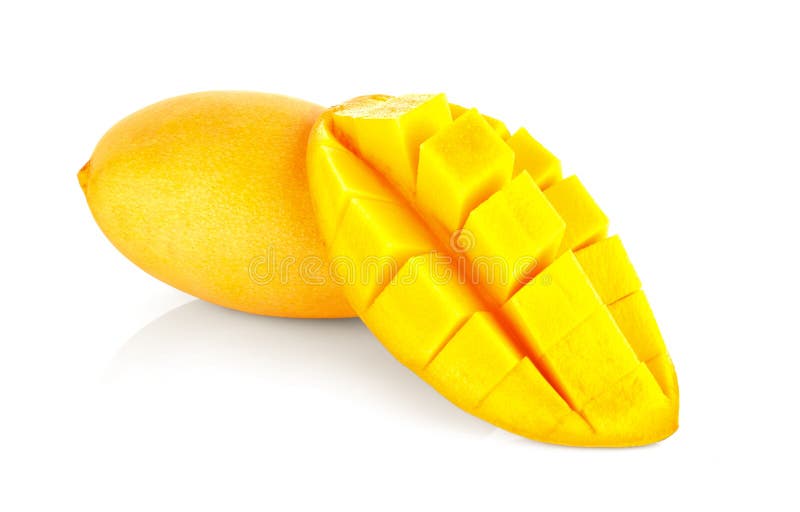 Mango Isolato Su Fondo Bianco Immagine Stock - Immagine di esotico ...