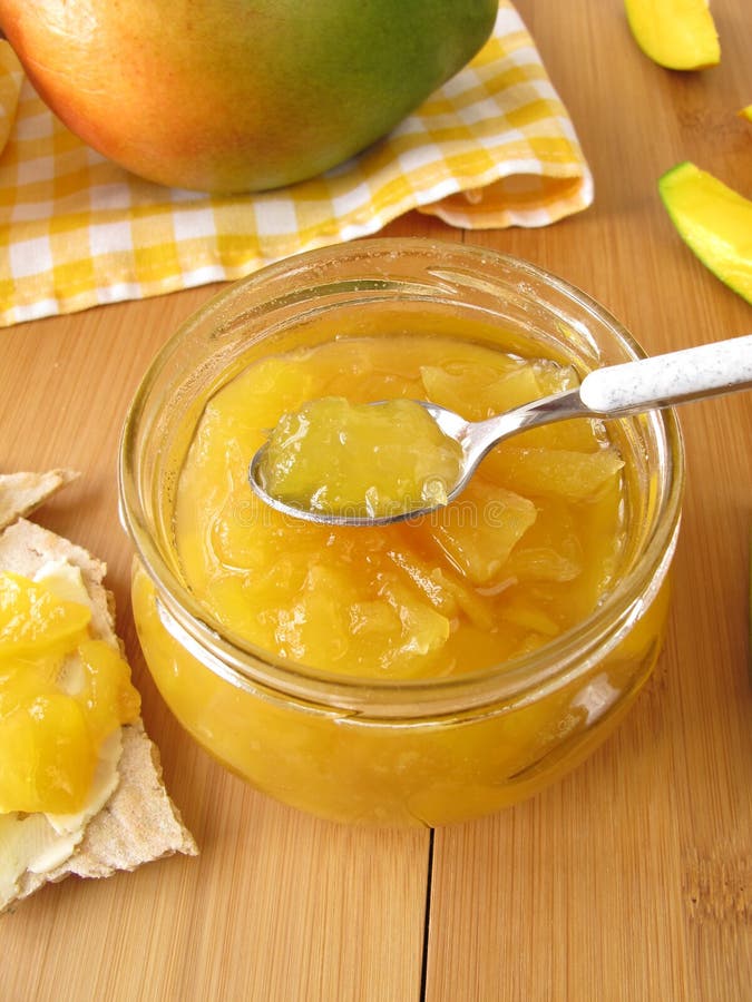 Mango jam stock photo. Image of fruits, fruity, home - 39772564
