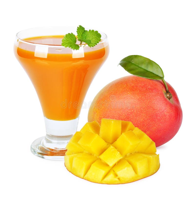 Mango juice and fruit stock photo. Image of refreshment - 33720142
