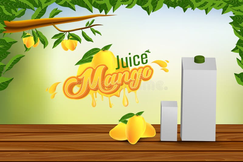 Mango Juice Advertising Banner Ads Vector Background Design Stock ...