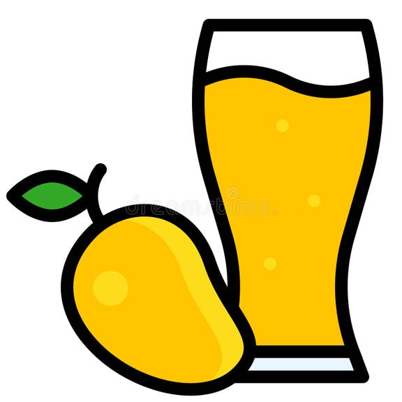 Mango Juice Icon, Beverage Filled Vector Illustration Stock Vector ...
