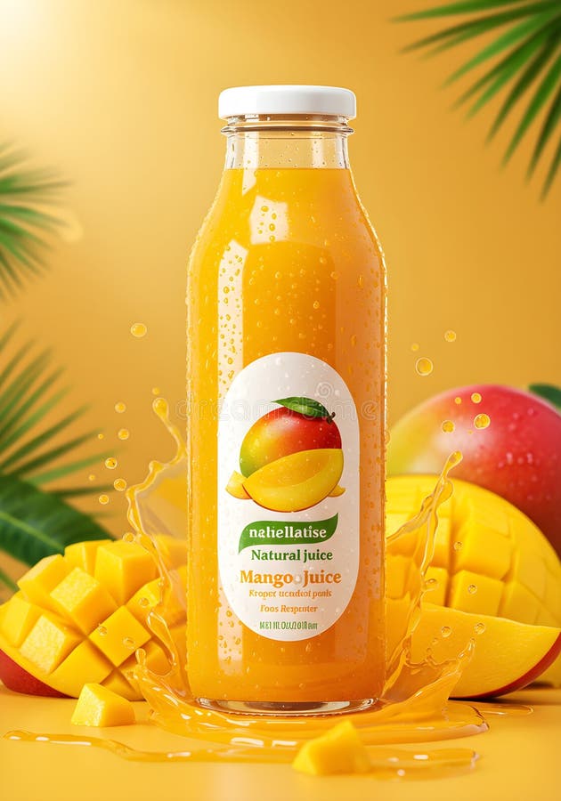 Mango Juice Product Image by AI Stock Photo - Image of meal, cocktail ...