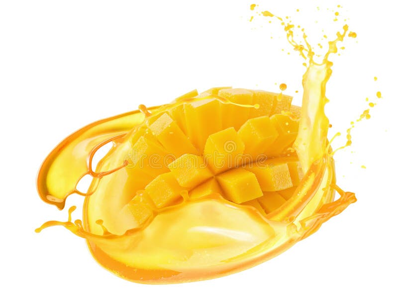 Mango Juice Splash Wallpaper