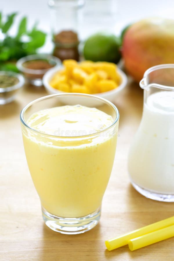 Mango Lassi Smoothie Drink. Stock Image - Image of fresh, cuisine: 58684781