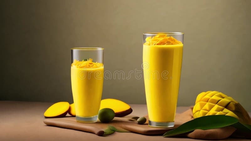 Mango Lassi Tall Glass, Motion Stock Video - Video of mangoes, sweet ...