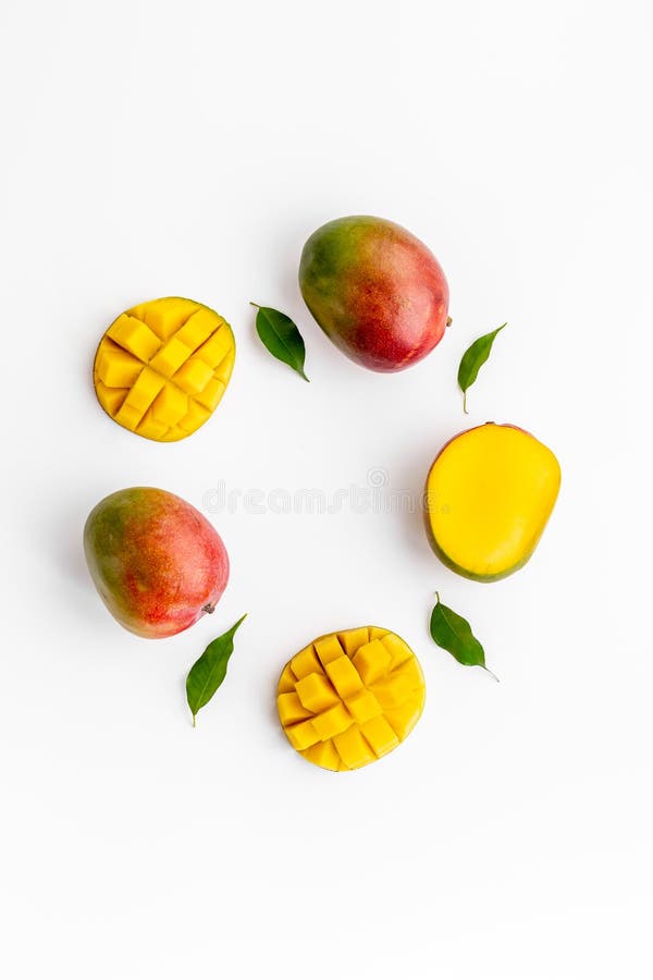 Mango Layout - Tropical Fruits Abstract Background Stock Photo - Image ...
