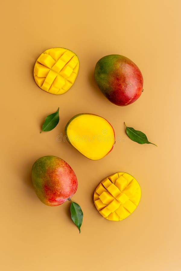 Mango Layout - Tropical Fruits Abstract Background Stock Image - Image ...
