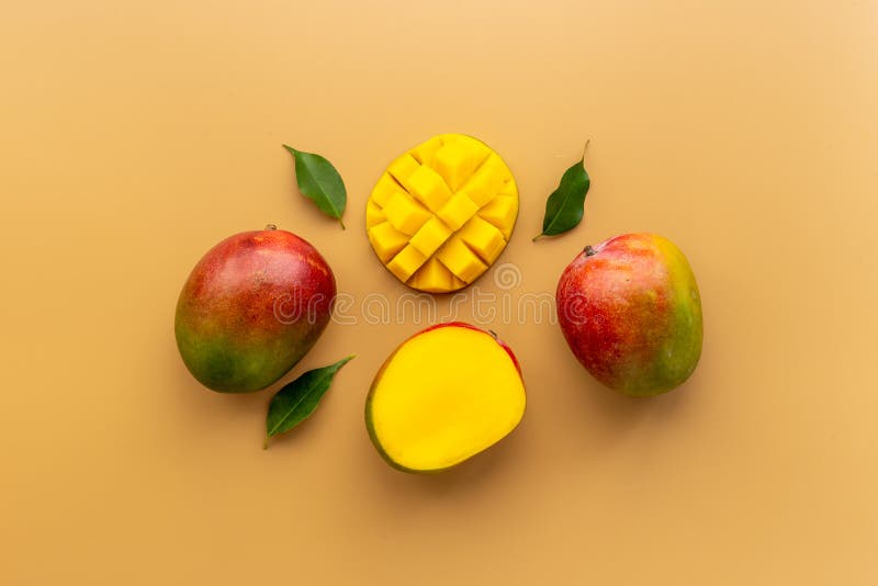 Mango Layout - Tropical Fruits Abstract Background Stock Image - Image ...