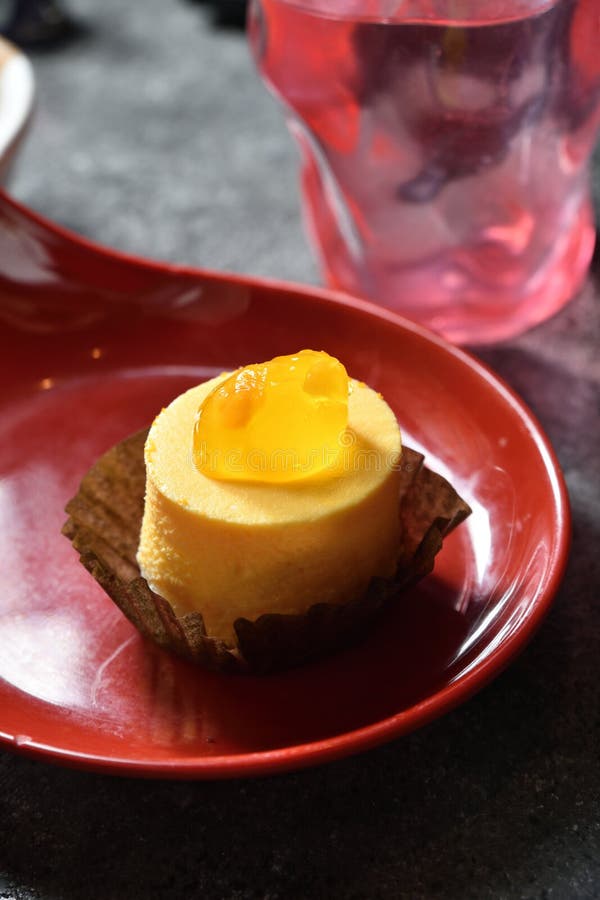 Mango jelly sponge cake stock photo. Image of cookies - 231115444