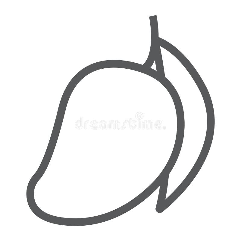 Mango Line Art Icon Logos Set Vector Image Stock Illustration ...