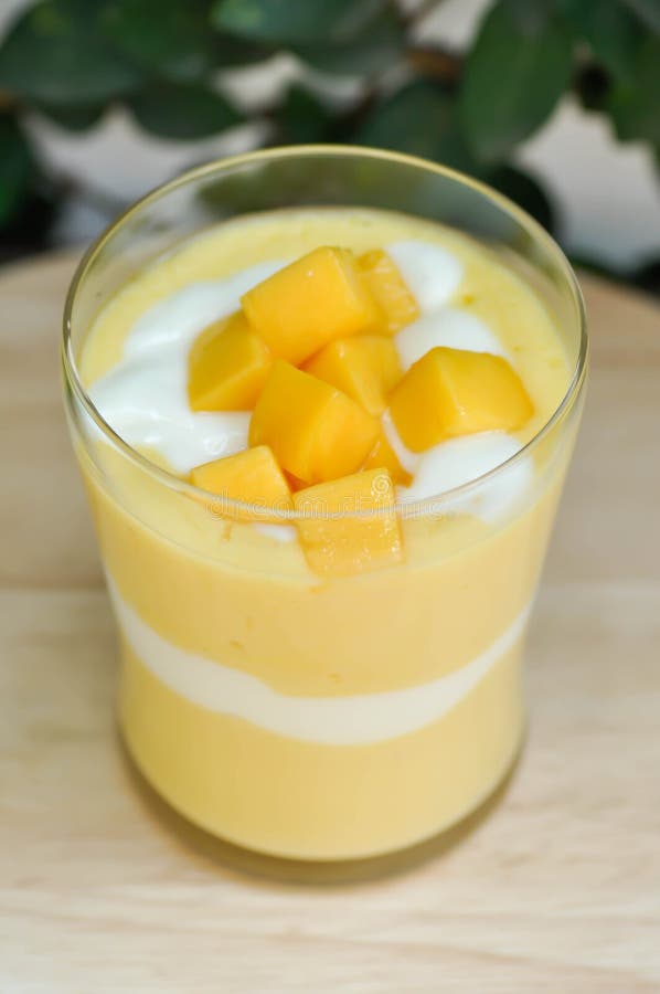 Mango liso o yogur liso imagen de archivo. Imagen de sano - 159033891