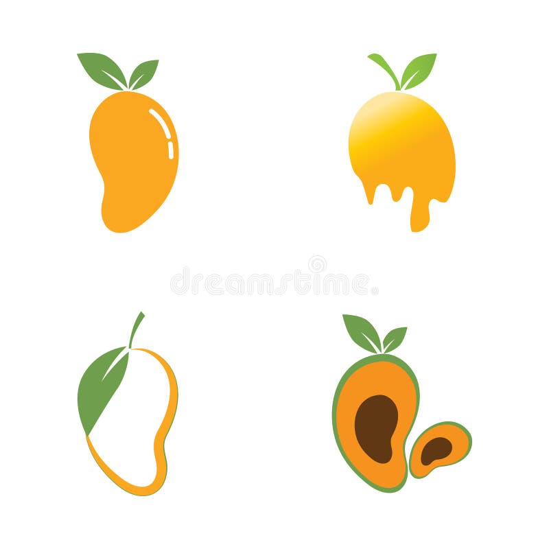 Mango Logo Flat and Symbol Design Vector Template Stock Vector ...
